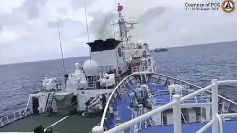 Philippine and Chinese coast guard ships collide in South China Sea ...