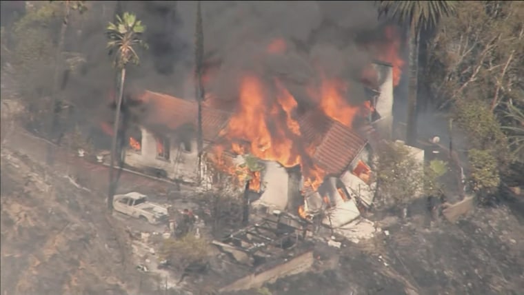 California's 'Edgehill Fire' destroys several homes