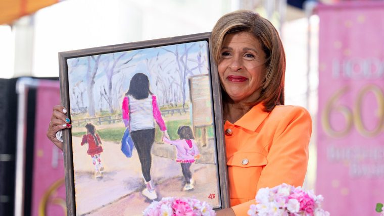 George W. Bush painted Hoda and daughters for her 60th birthday!