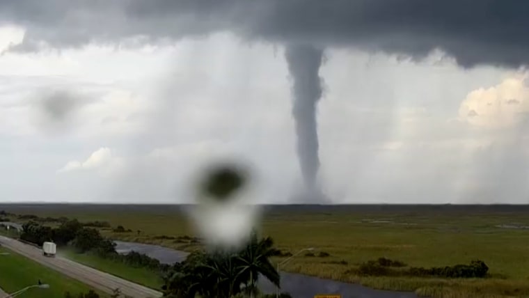 Watch: Tornado spotted crossing southeast Florida interstate