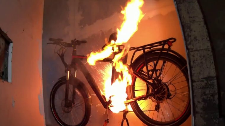 Lithium-ion battery fire warning