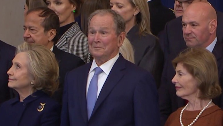 George W. Bush goes viral for expressions during Trump inaugural