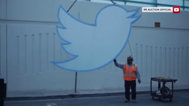 Original Twitter sign at San Francisco headquarters up for auction