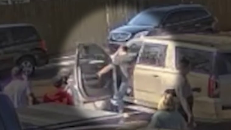 Bystanders stop suspect accused of dragging woman and her kids in SUV