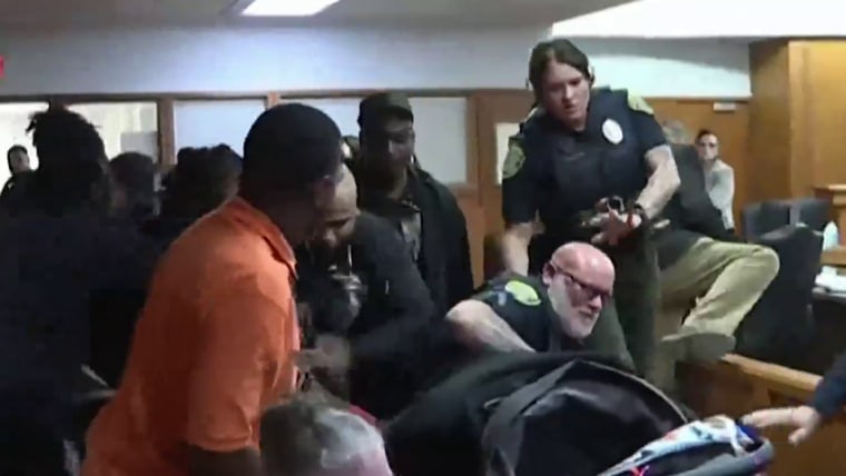 Fight breaks out inside Kansas courtroom during murder sentencing
