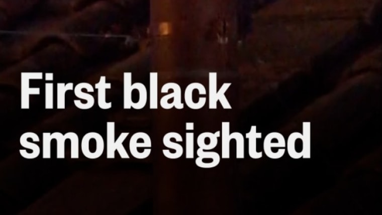 Black smoke emerges after first conclave vote