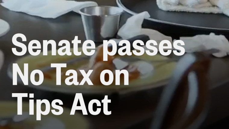 Senate passes No Tax on Tips Act in unanimous vote