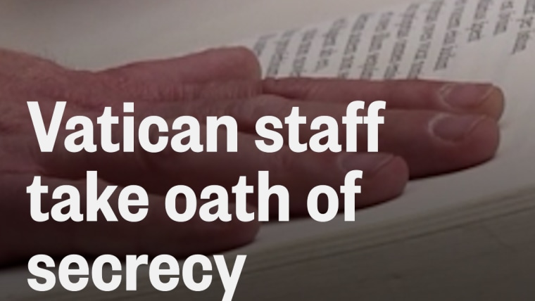 Vatican staff take oath of secrecy ahead of conclave