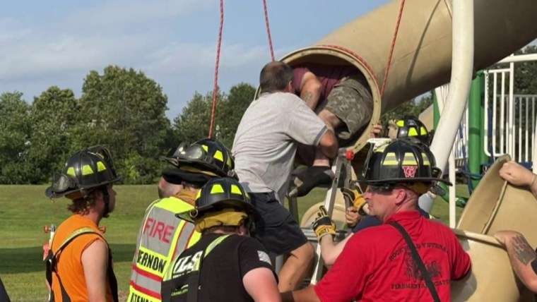 Connecticut Man Rescued After Getting Stuck in Playground Slide
