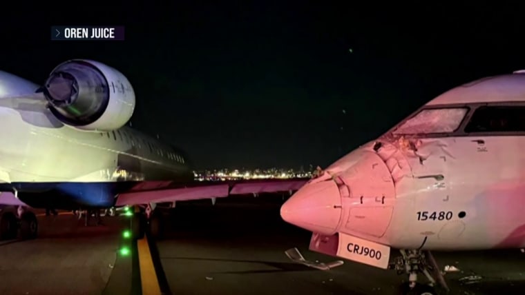 2 Delta jets collide at LaGuardia Airport as they were taxiing on the ground
