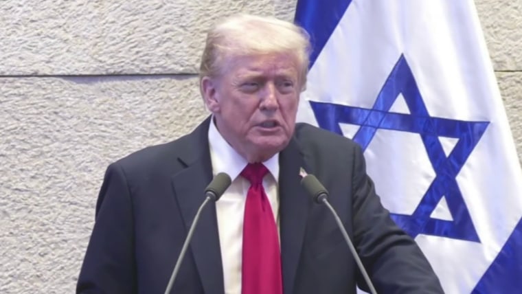 'Never forget and never again': Trump speaks before Israeli Knesset