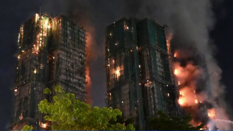 Hong Kong fire engulfs high-rise housing estate, killing at least 36