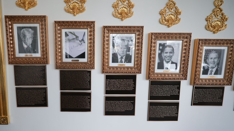 White House installs plaques mocking Barack Obama and Joe Biden