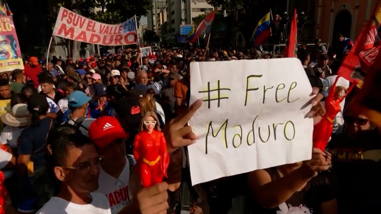 ‘We want him back’: Thousands in Caracas rally for Maduro's release