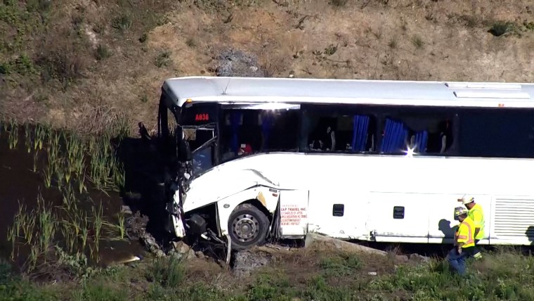 Five killed, 34 injured after bus crashes into six cars in Virginia