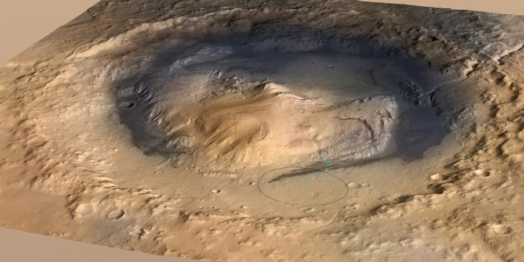 Curiosity Mount Sharp Map