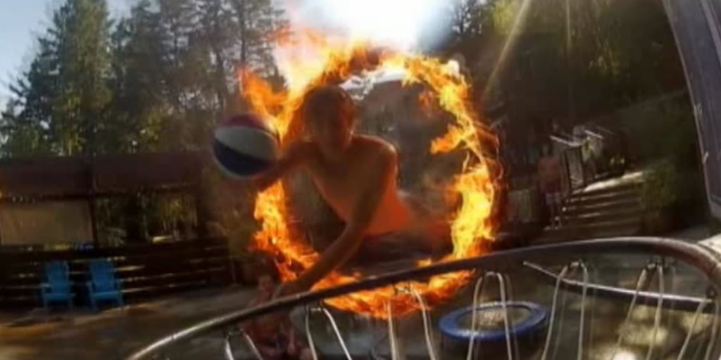 flaming backflip