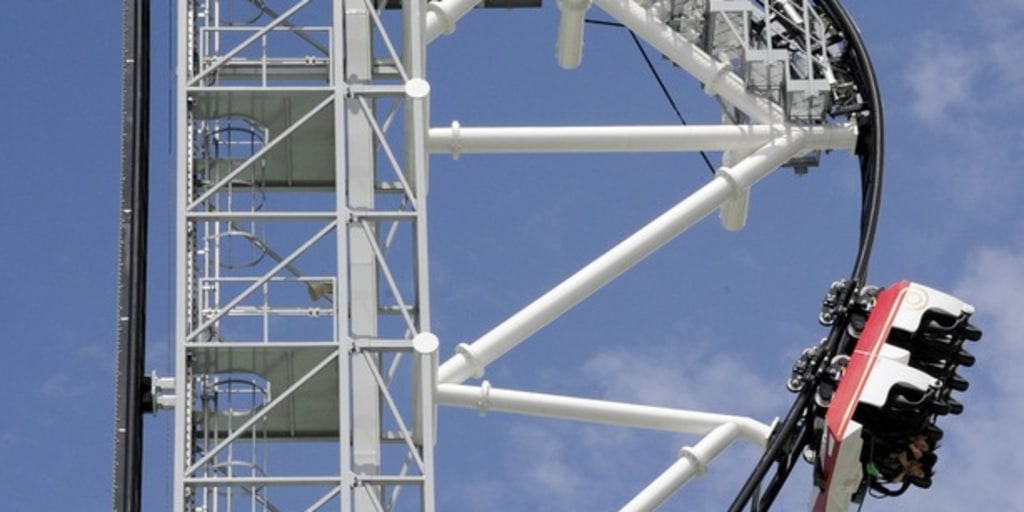 Worlds Steepest Roller Coaster Drop