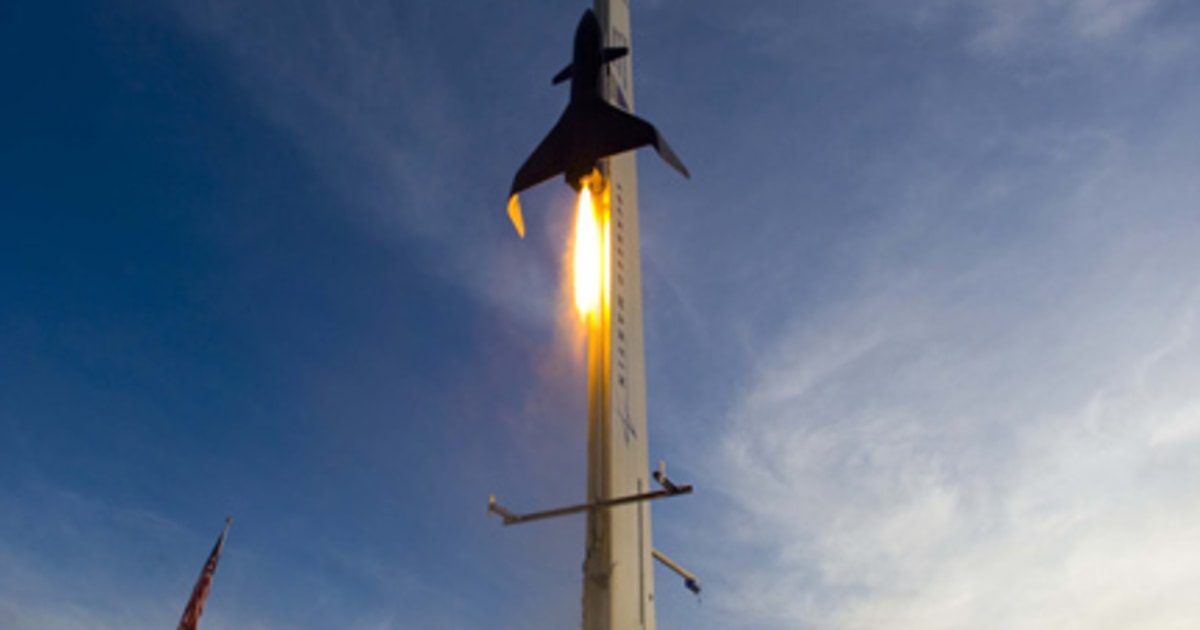 Reusable rocket plane soars in test flight