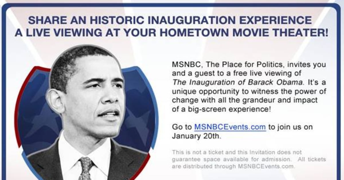 Watch the inauguration on the big screen
