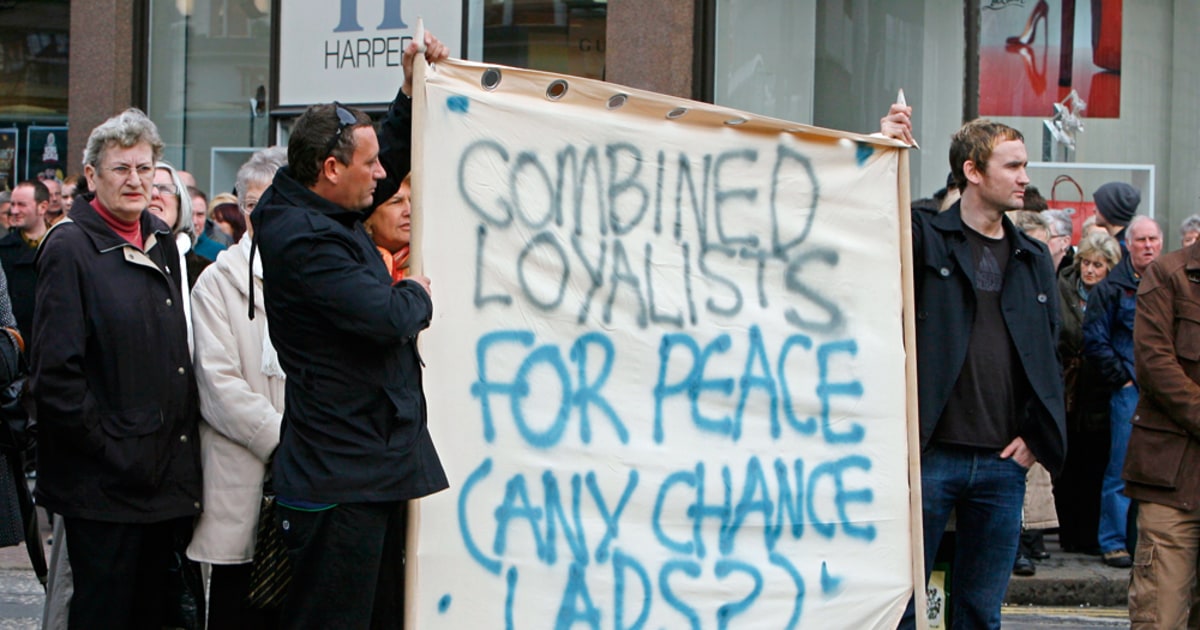 Thousands protest Northern Ireland violence