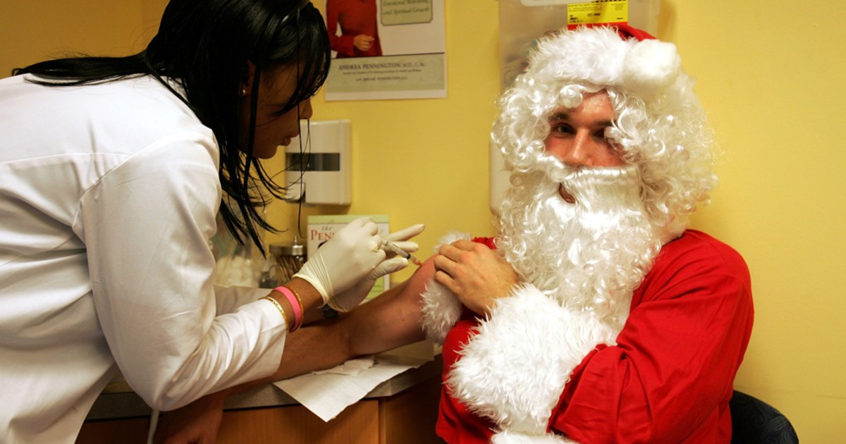 Better not cough: Santas lobby for H1N1 shots