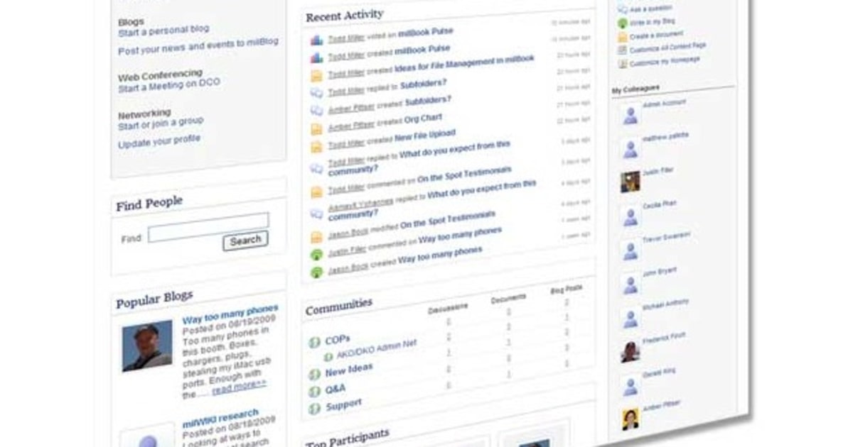 U.S. Army launches Facebook-like site