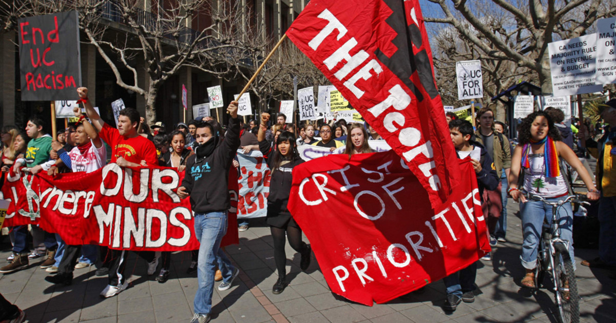 Students rally on college campuses for funding