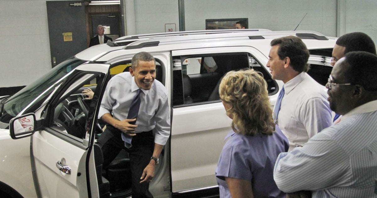 Obama caps victory tour of U.S. automakers