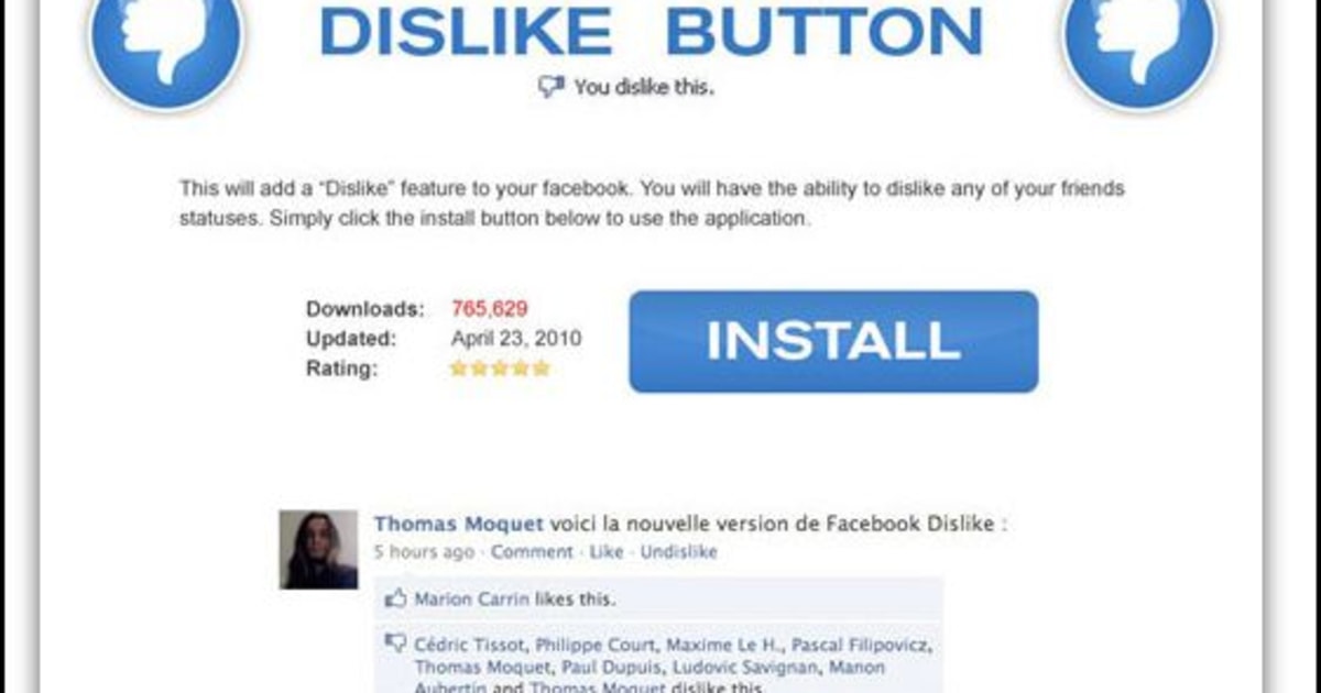 Facebook 'Dislike' button is too good to be true