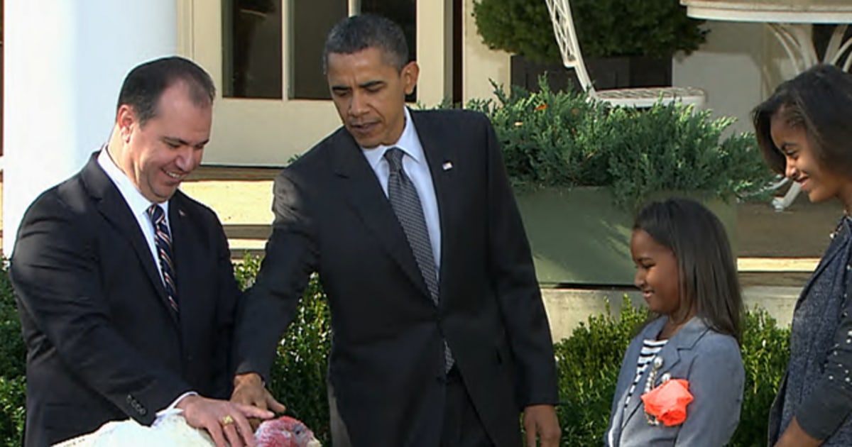 Obama spares turkeys 'shellacking' he got at polls