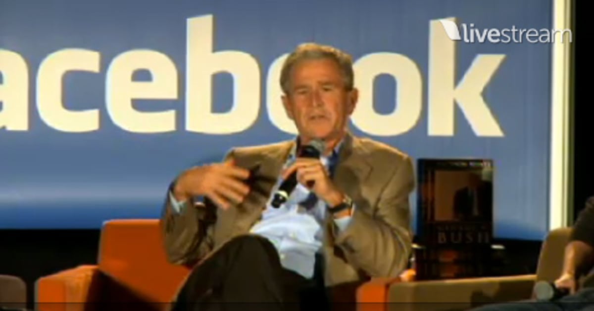 George W. Bush appears live on Facebook chat