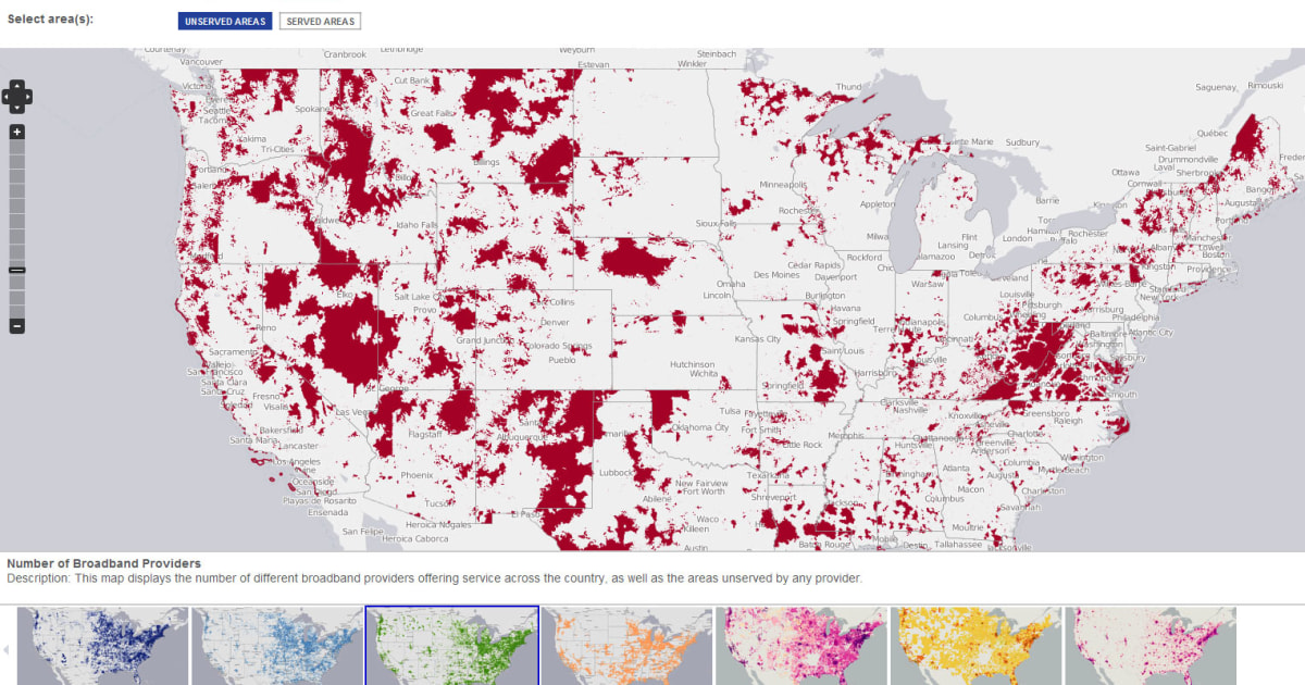 A tenth of Americans can't get fast Internet
