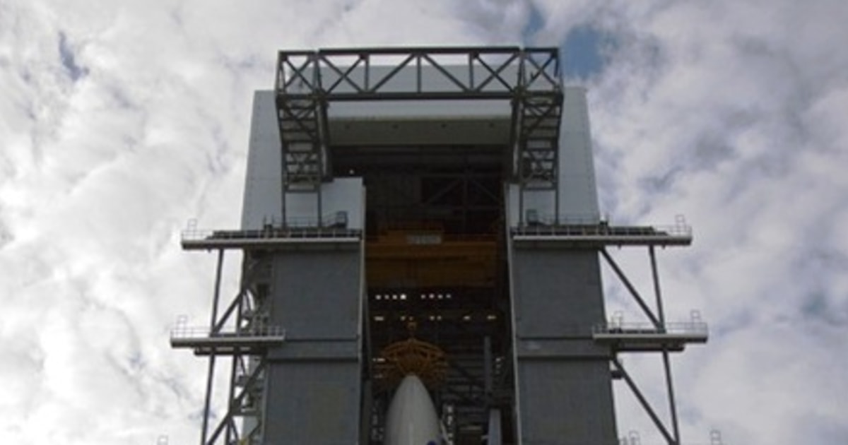 NASA's next Mars rover hoisted atop its rocket