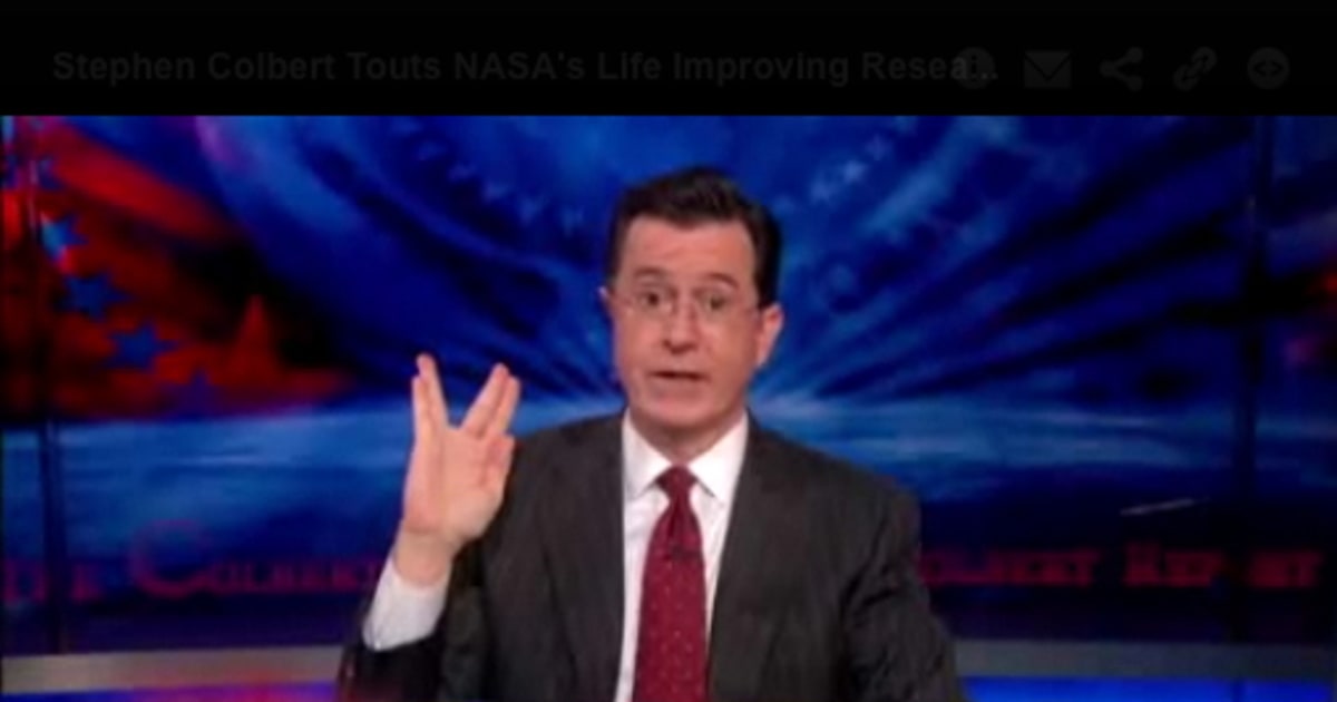 Stephen Colbert provides laughs in NASA space fan video