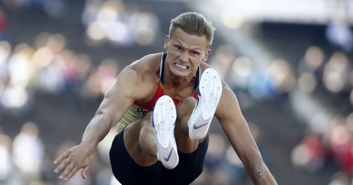 Long jumping for gold means aiming high