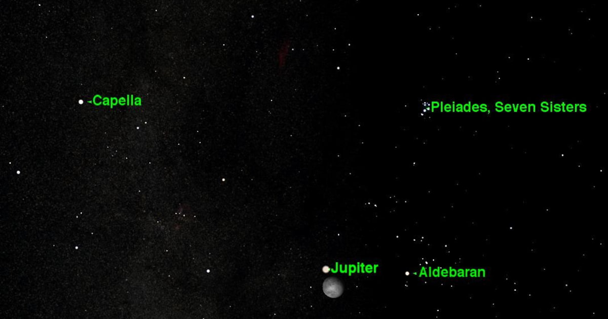 Moon and Jupiter create celestial Halloween treat