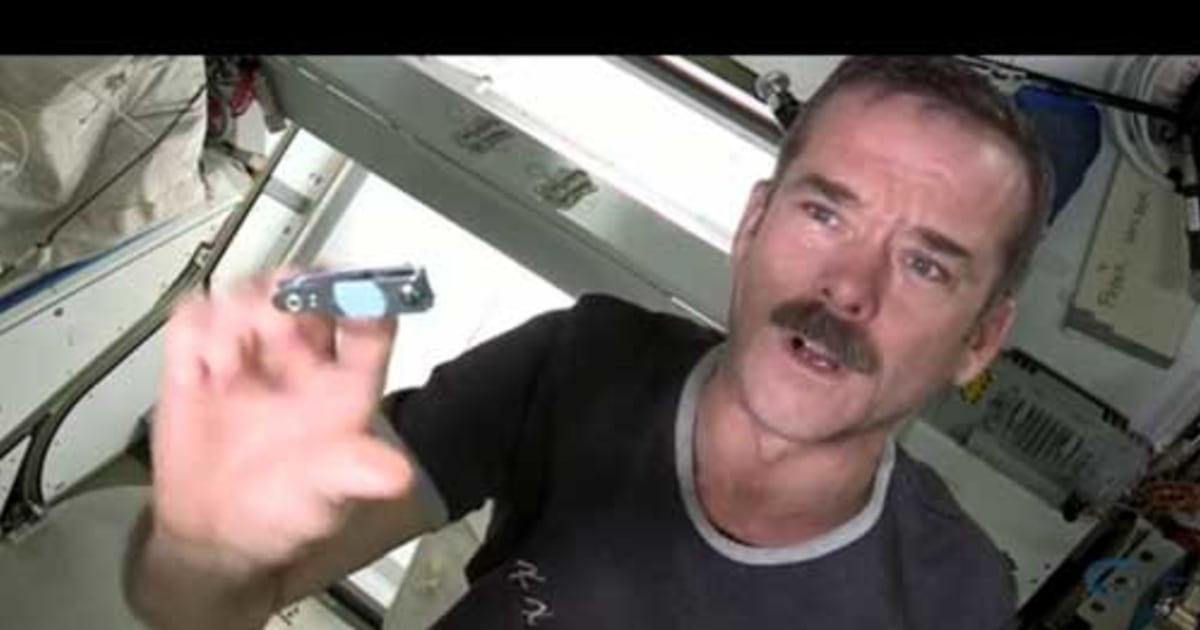 Astronaut's video reveals secret of zero-G fingernail clipping