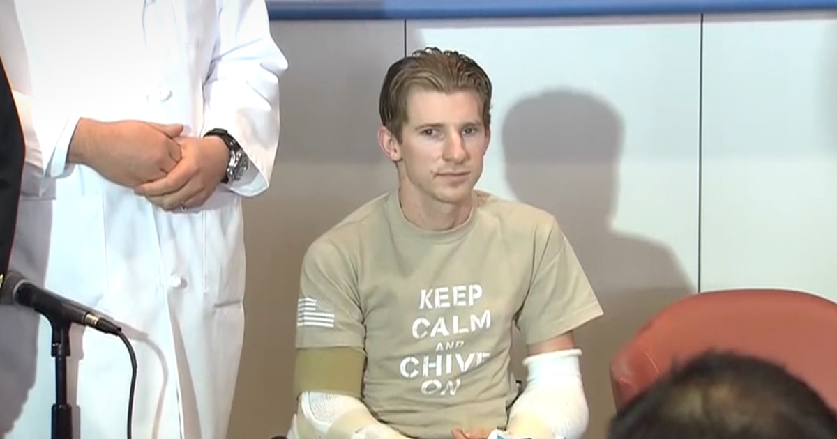 Double-arm transplant soldier 'getting a second chance'