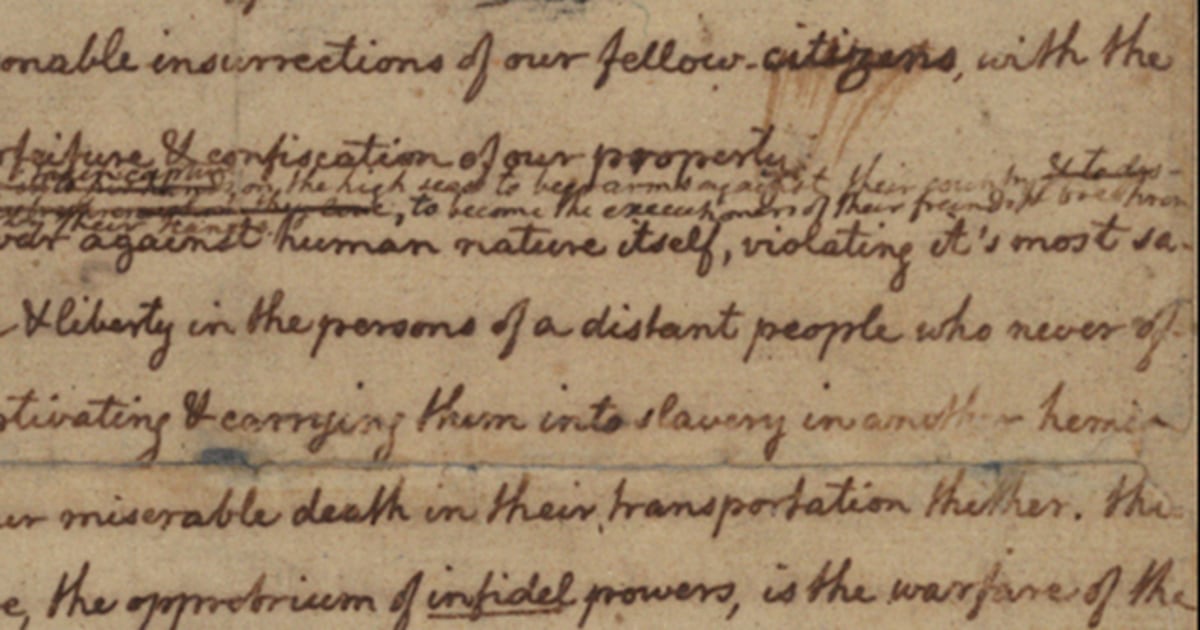 A slip in the Declaration?