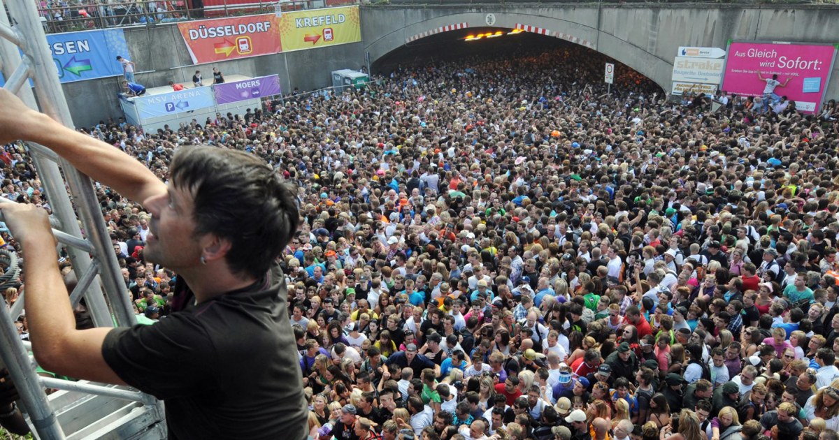 Panic at German music festival
