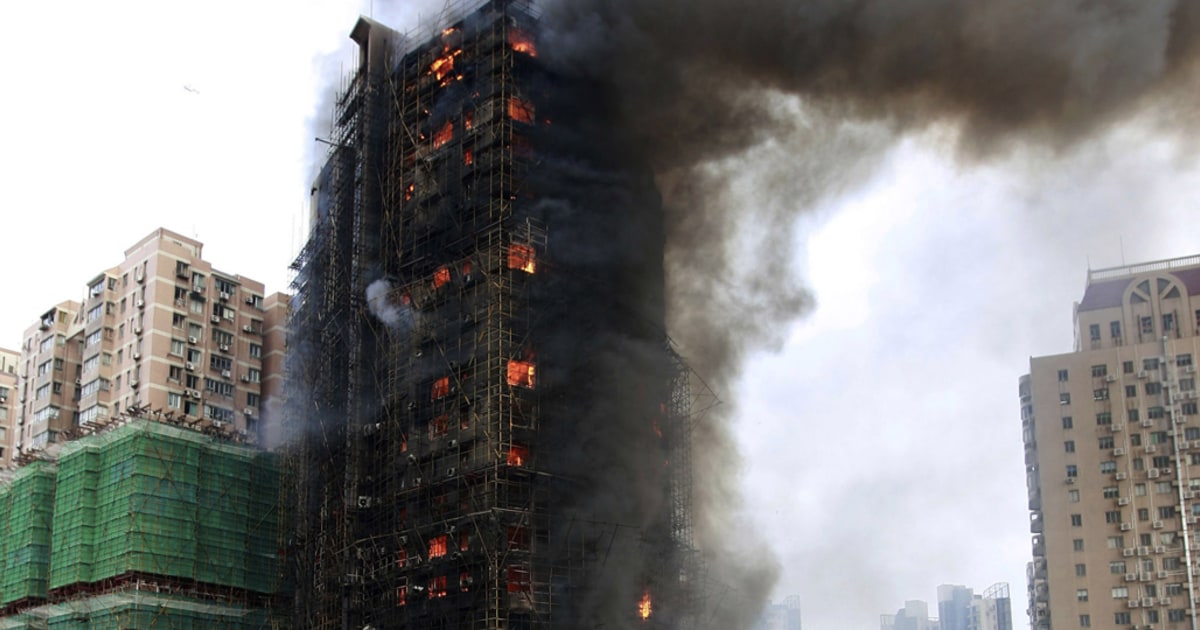Fire ravages Shanghai skyscraper