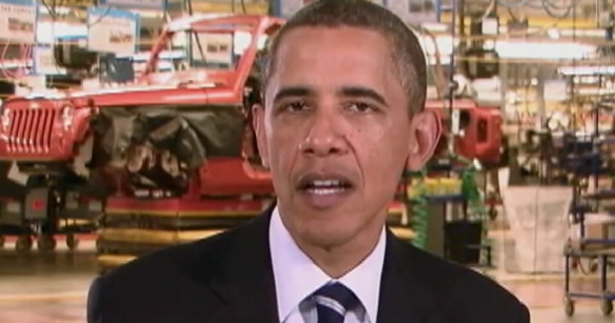 Obama: US auto industry making 'remarkable' progress