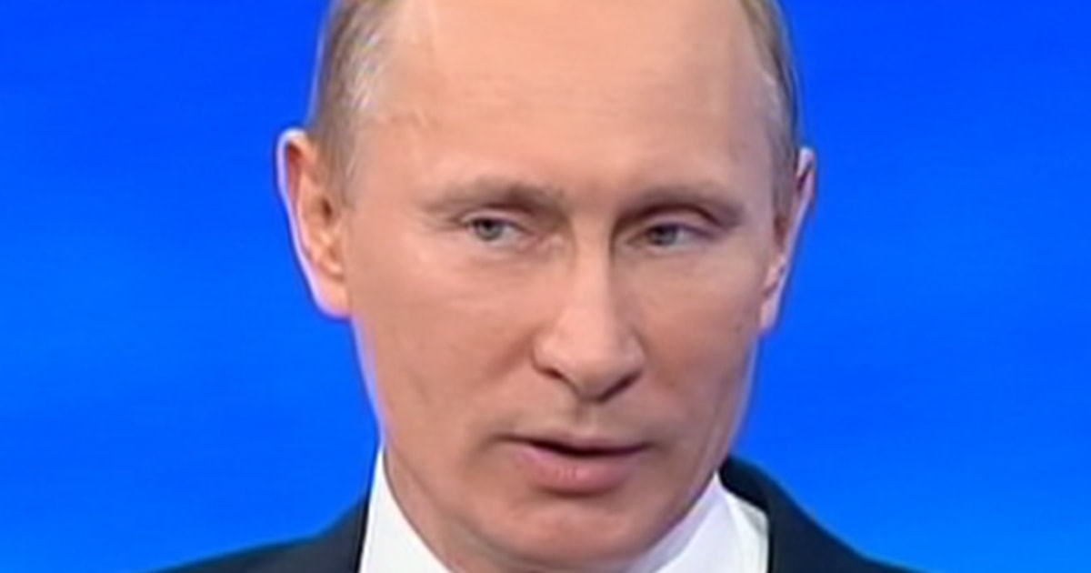 What’s up with Putin’s face?