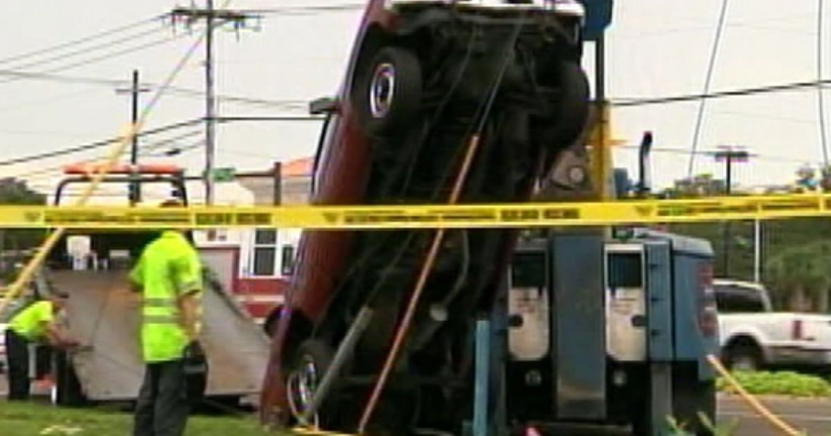 Teen drives up power pole guy-wires