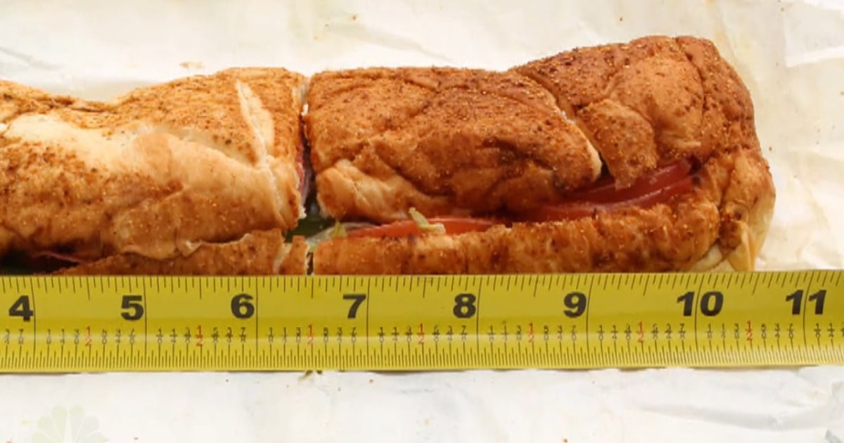 Subway ‘foot-long’ … only 11 inches?