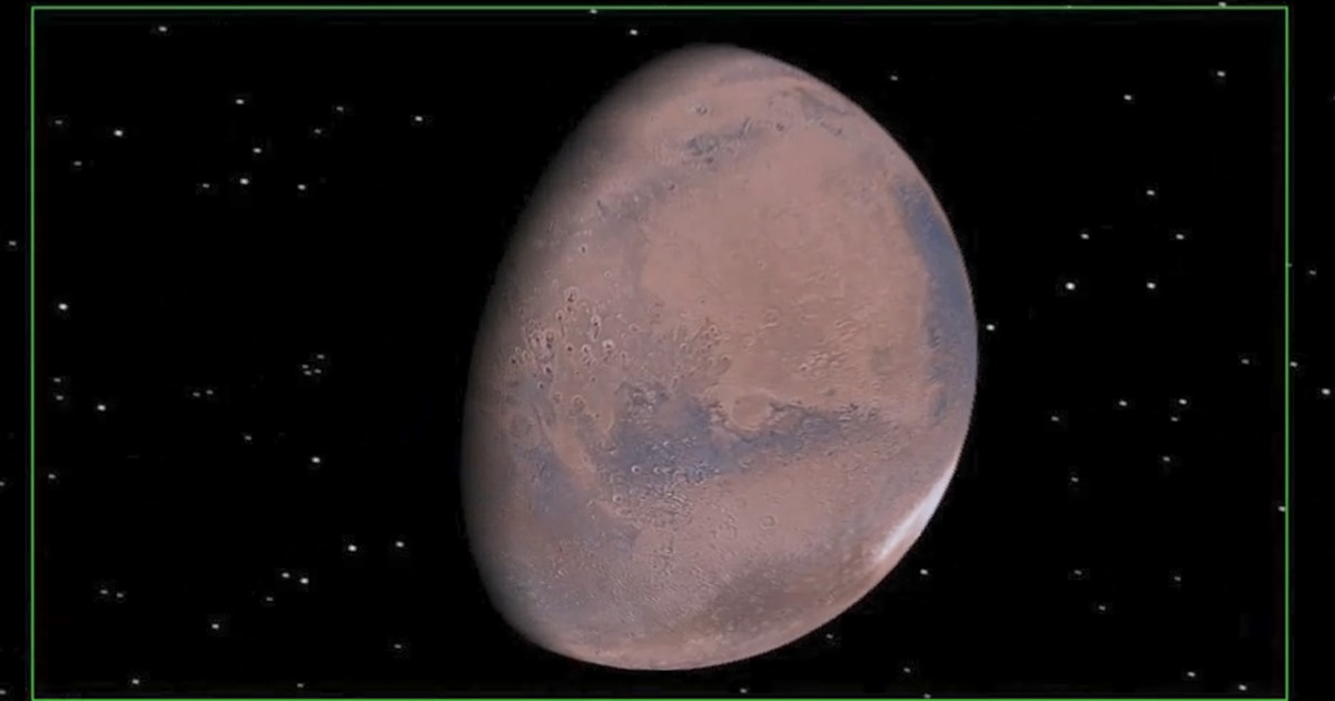 Animation shows the easiest way to fly to Mars