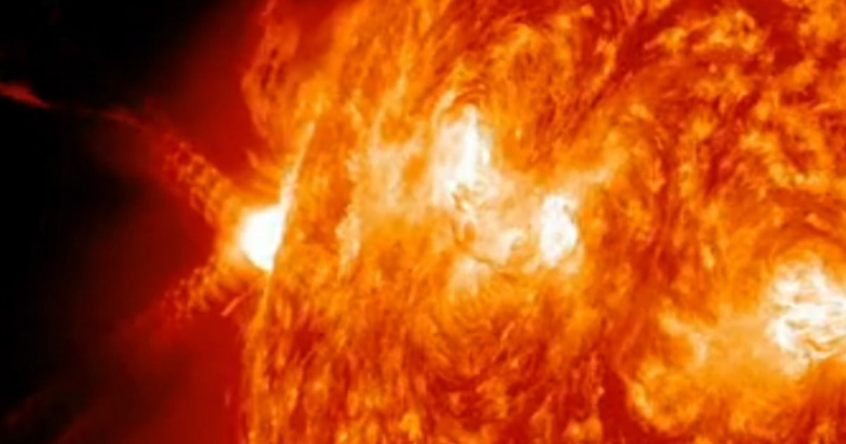 Explosive flare dances off sun on Mother's Day