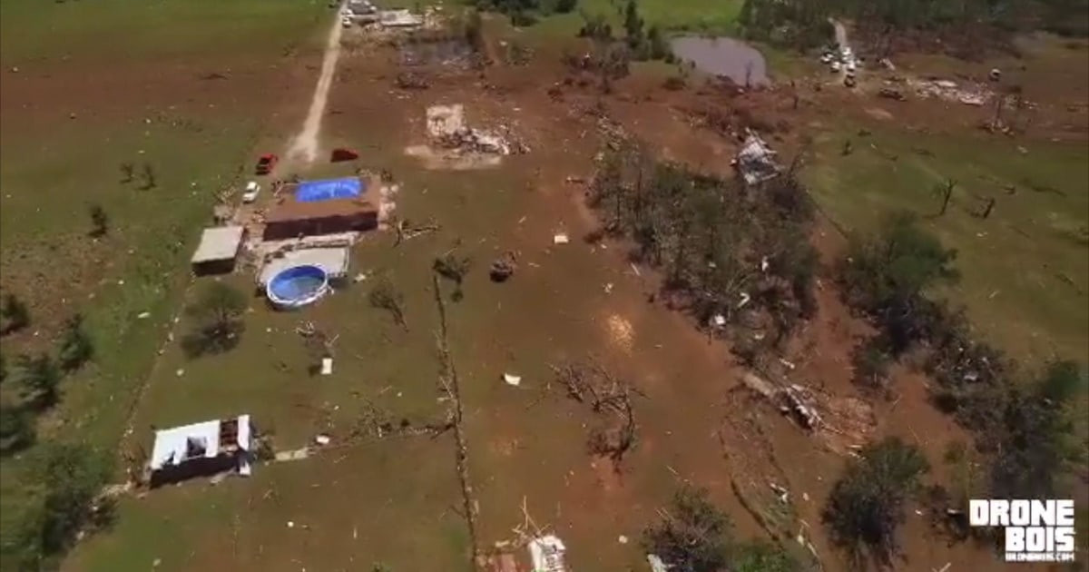 Drone Video Shows Tornado's Damage