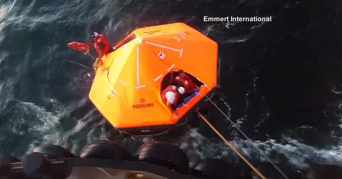 Shipping Crew Rescues Shipwreck Survivors